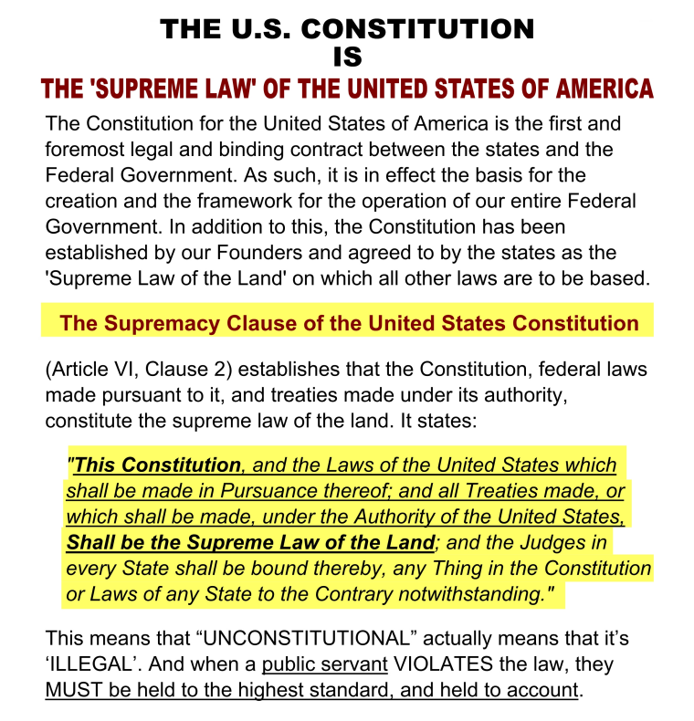 U.S. Constitutional Law Enforcement - Our One Legal Constitution