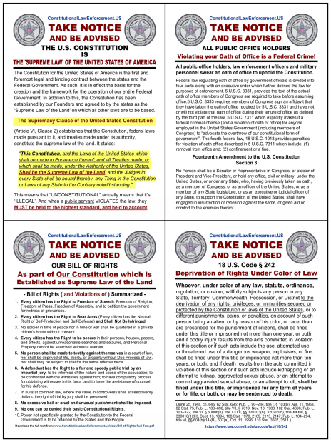 U.S. Constitutional Law Enforcement - Oaths-Violations